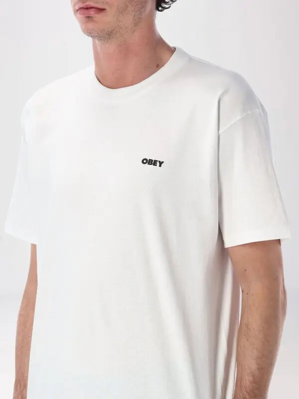 Obey Printed Cotton T-shirt - White