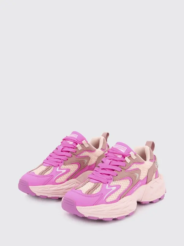 PLEIN SPORT Pulse X Mesh And Leather Sneakers - Pink