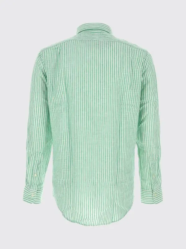 Polo Ralph Lauren Striped Linen Blend Casual Shirt - Green