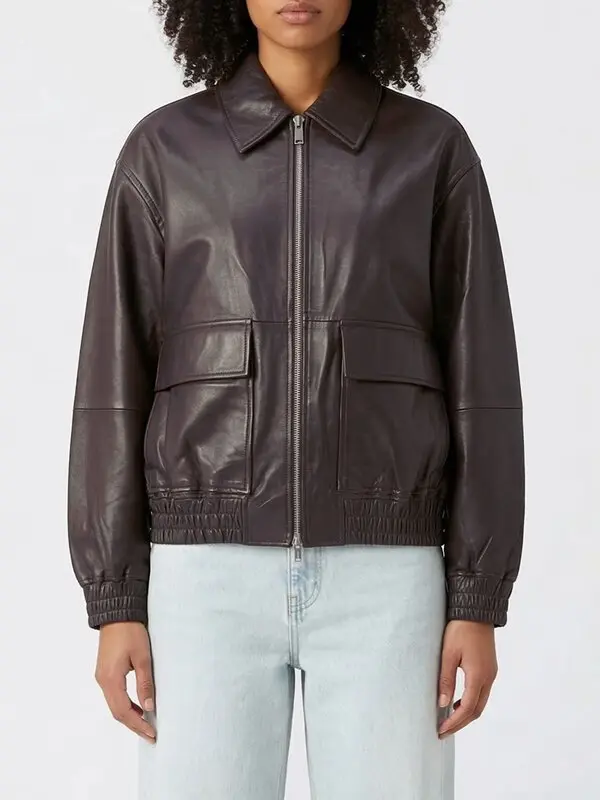 Studio Nicholson Leather Bomber Jacket