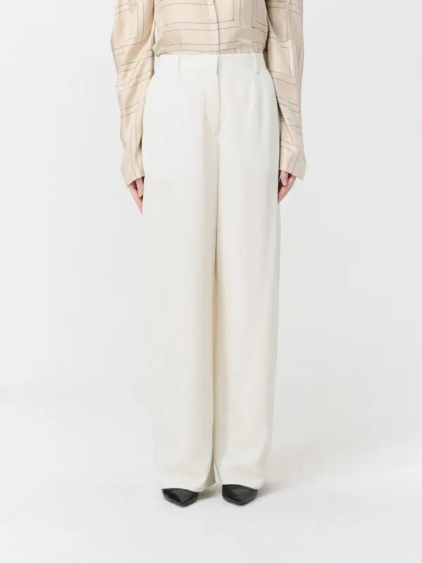 TOTEME Tailored Wide-leg Trousers - Beige