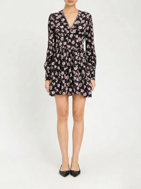 TWINSET Mini Viscose Dress With Floral Print