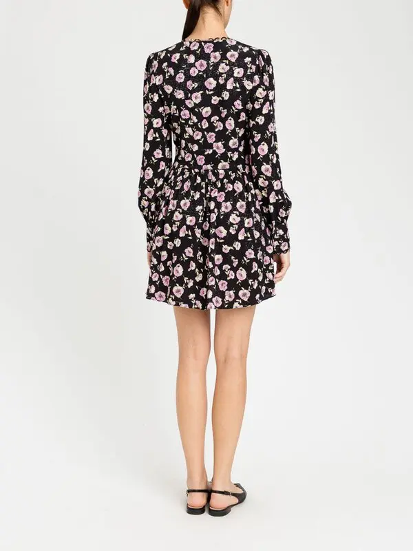 TWINSET Mini Viscose Dress With Floral Print