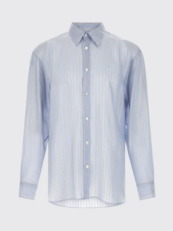 Dries Van Noten Striped Cupro Shirt - Blue