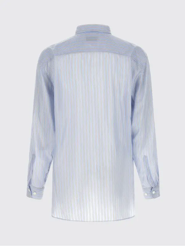Dries Van Noten Striped Cupro Shirt - Blue
