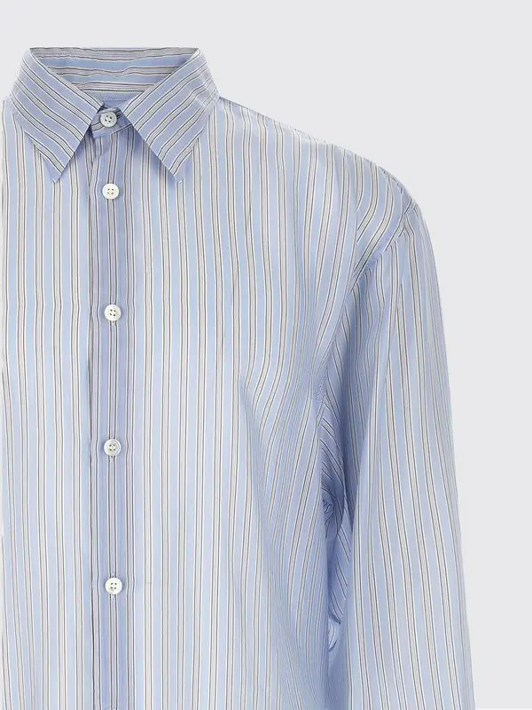 Dries Van Noten Striped Cupro Shirt - Blue