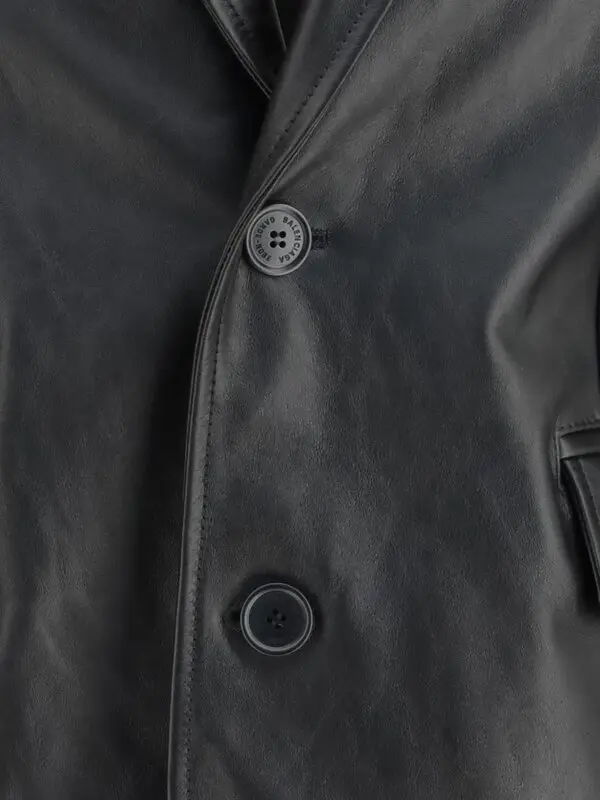 Balenciaga Leather Single-breasted Blazer