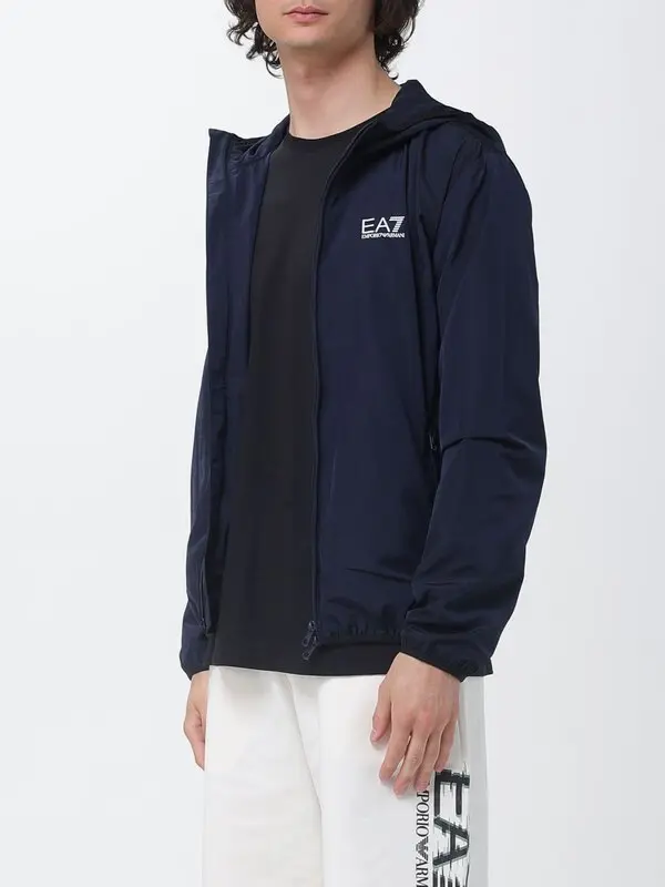 EA7 Zip-up Hooded Jacket - Blue