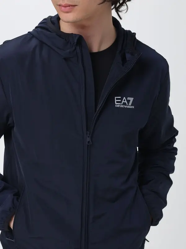 EA7 Zip-up Hooded Jacket - Blue