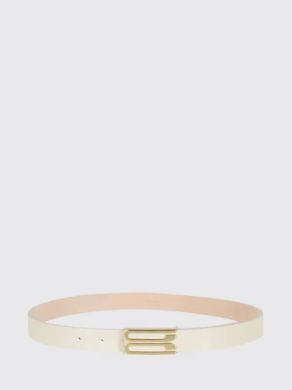 Victoria Beckham Leather Belt - Ivory