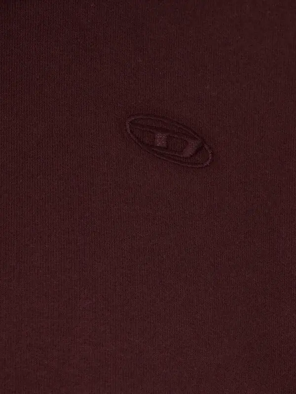 DIESEL® Cotton Hoodie With Logo Detail - Brown