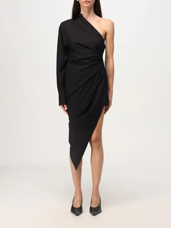 Alexander Wang Asymmetrical Draped Shirt Dress
