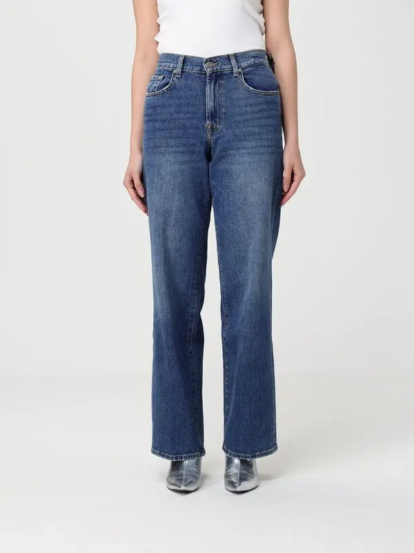 7 For All Mankind Straight Leg Cotton Denim Jeans