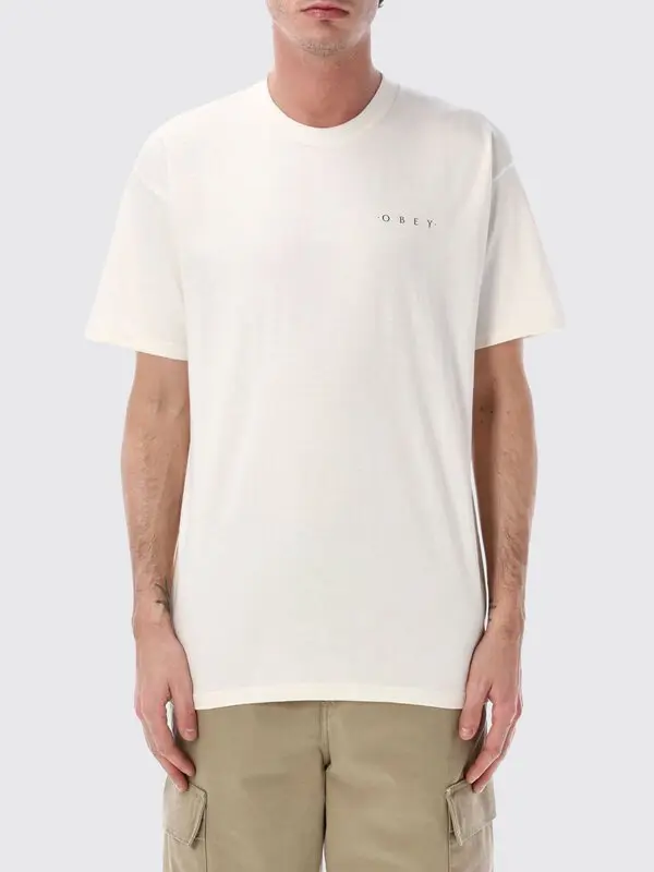 Obey Printed Cotton T-shirt - White