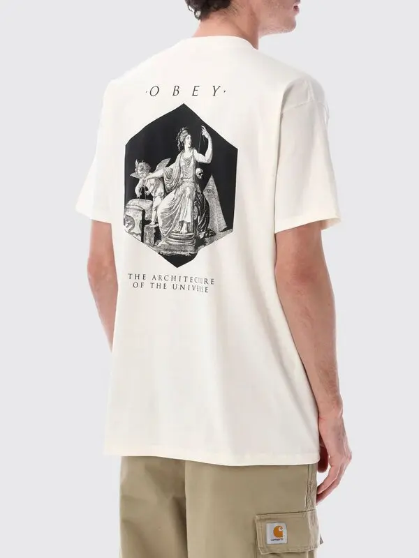 Obey Printed Cotton T-shirt - White