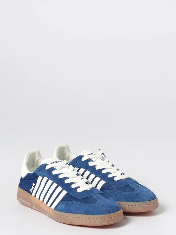 Dsquared2 Boxer Sneakers In Suede And Nylon