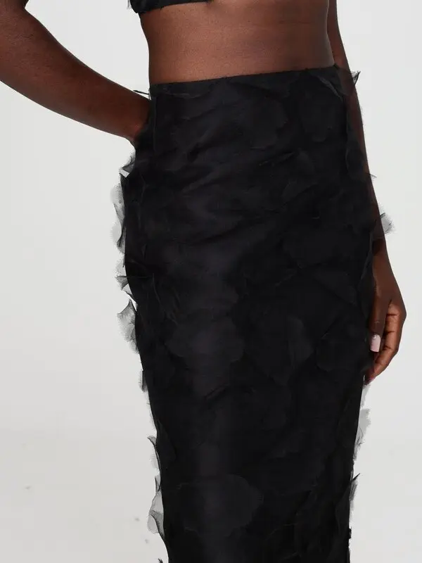 Max Mara Long Silk Jacquard Skirt