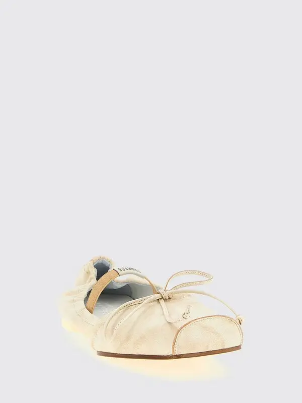 MAISON MARGIELA Laminated Leather Ballerina - Beige