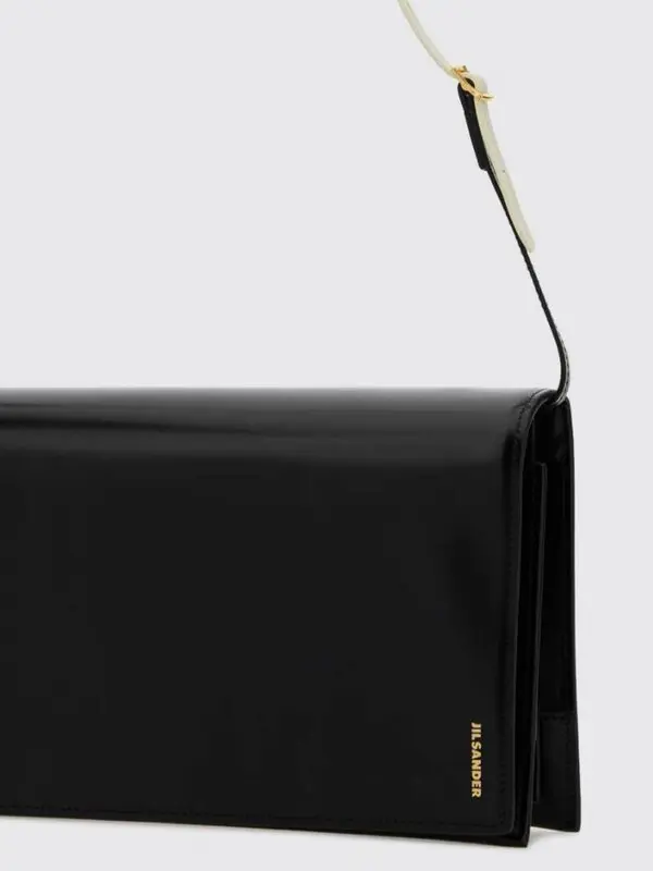 JIL SANDER Leather File Bag - Black