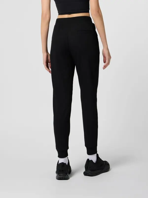 PLEIN SPORT Ribbed Jersey Jogging Pants - Black