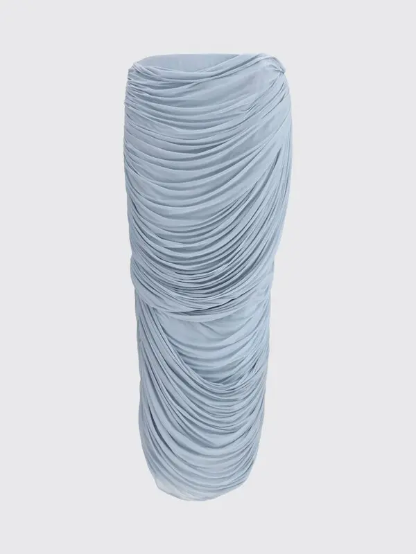 Magda Butrym Draped Cupro Midi Skirt - Gnawed Blue