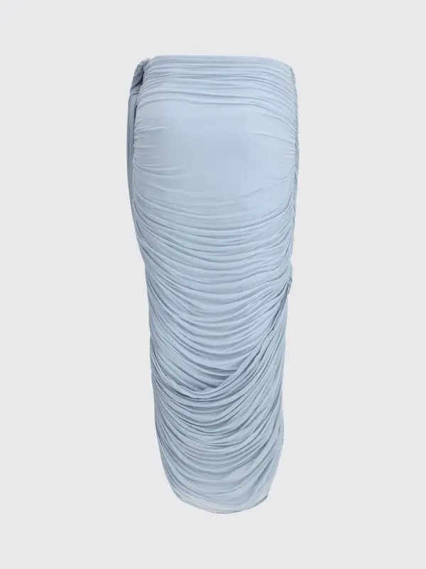 Magda Butrym Draped Cupro Midi Skirt - Gnawed Blue
