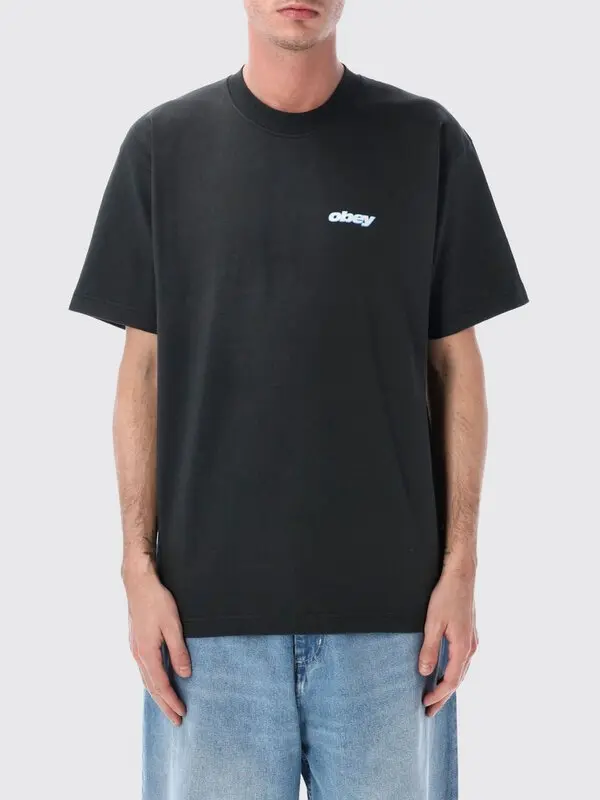 Obey Printed Cotton T-shirt - Black