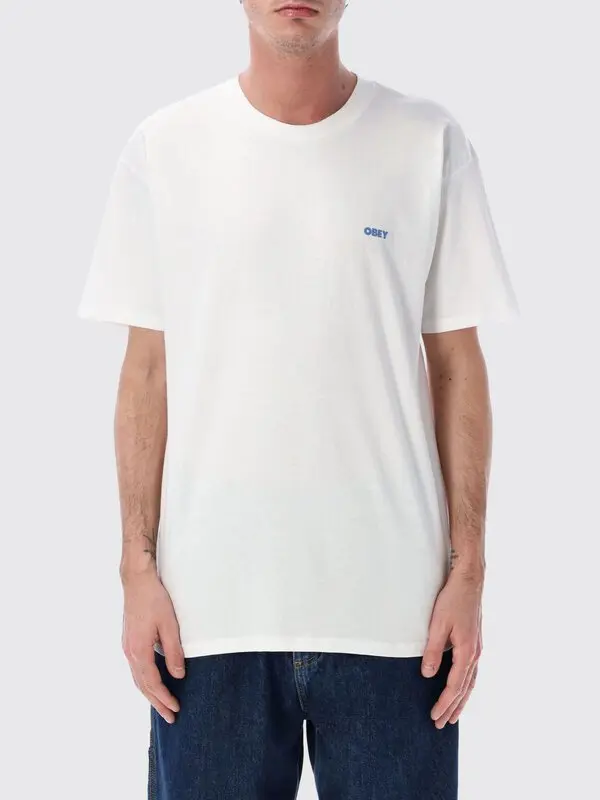Obey Printed Cotton T-shirt - White