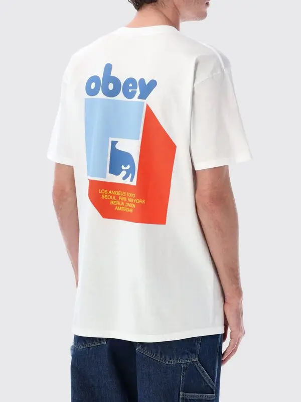 Obey Printed Cotton T-shirt - White