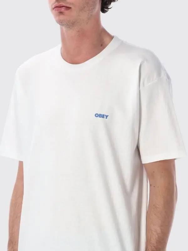Obey Printed Cotton T-shirt - White