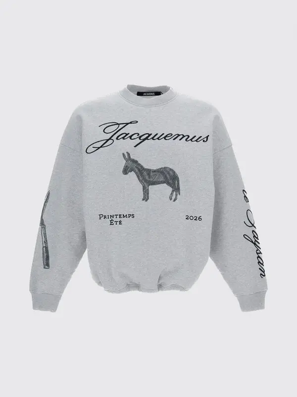 Jacquemus Cotton Crew Neck Sweatshirt With Logo