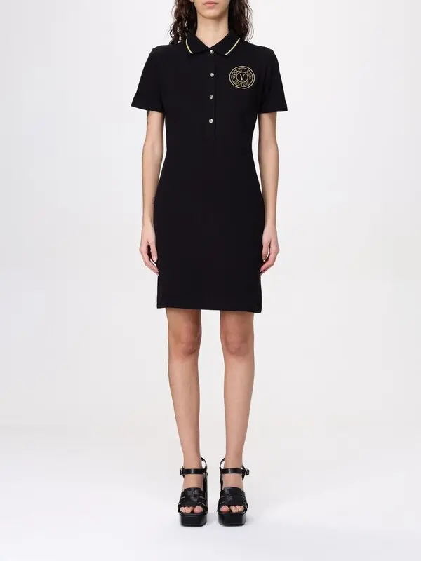Versace Dress With Embellished Logo