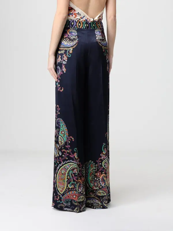 Etro Palazzo Trousers In Viscose With Paisley Print