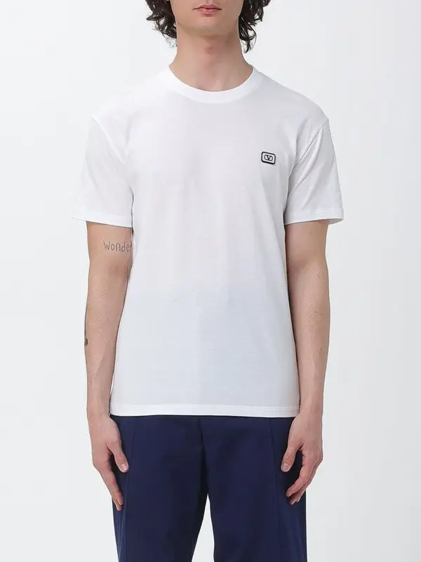 Valentino Garavani Cotton T-shirt With Vlogo - Cream