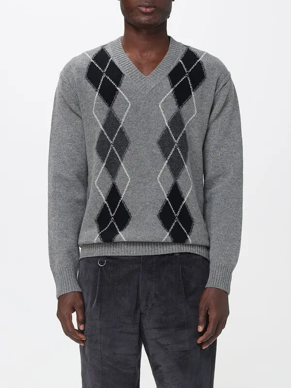 PAOLO PECORA Argyle V-neck Jumper