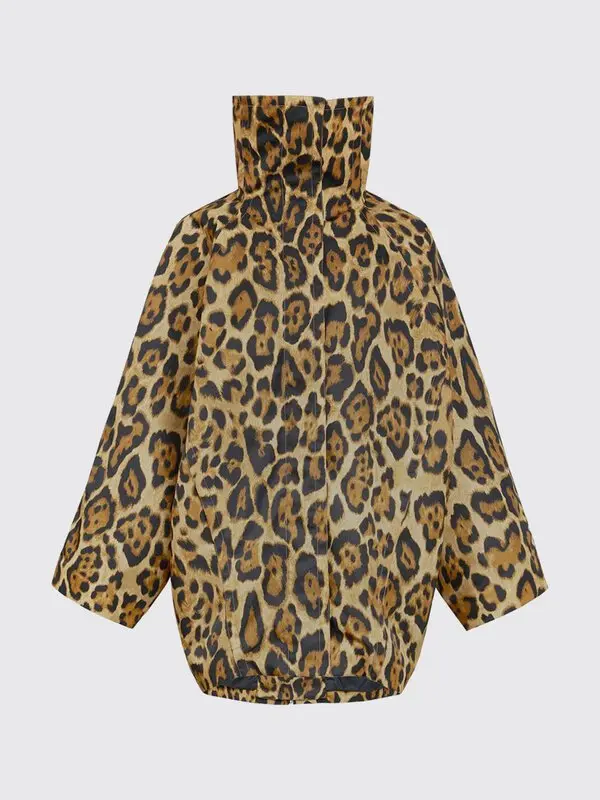 Alaïa Safari-style Single-breasted Short Coat In Animal Print Twill