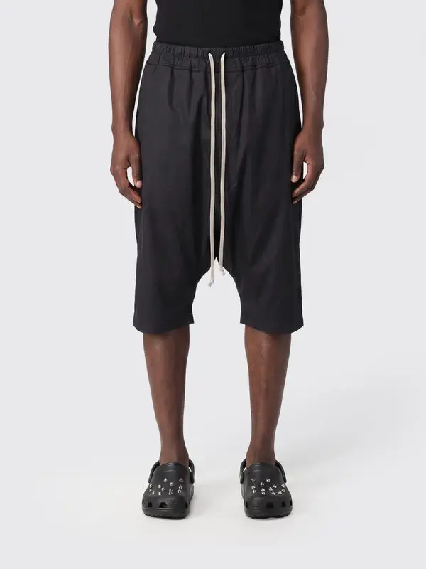 Rick Owens Drawstring Pods Knee-length Cargo Shorts With Drawstring