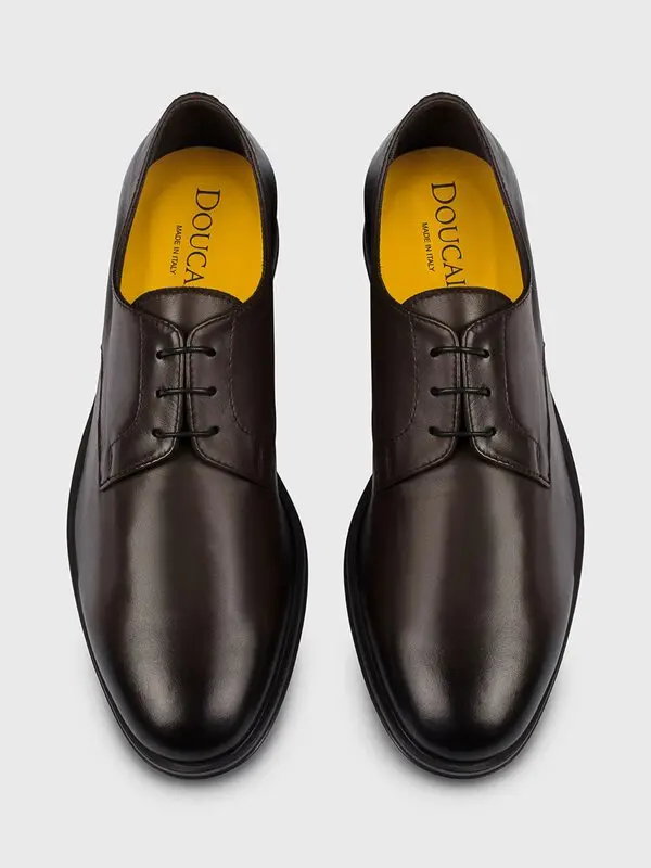 DOUCAL'S Leather Derby Shoes - Brown