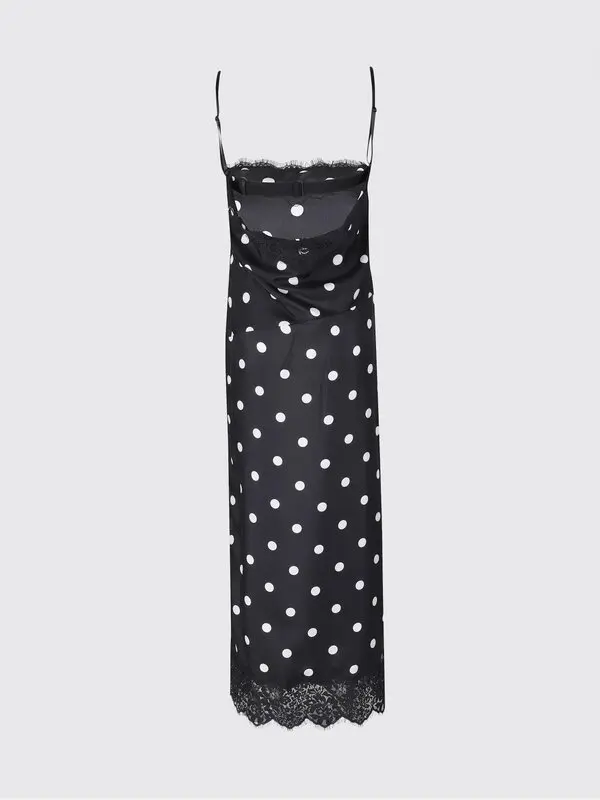 Sportmax Capo Midi Polka Dot Silk Dress - Black