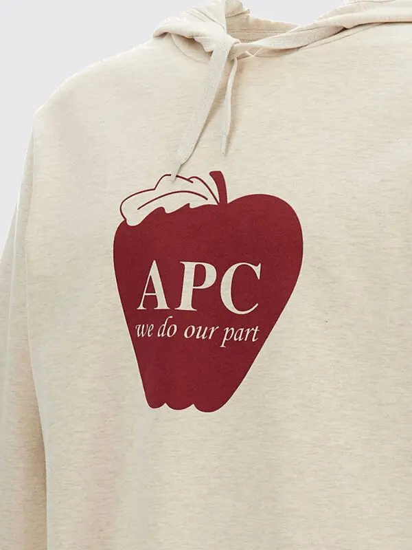 A.p.c. Cotton Hoodie With Logo