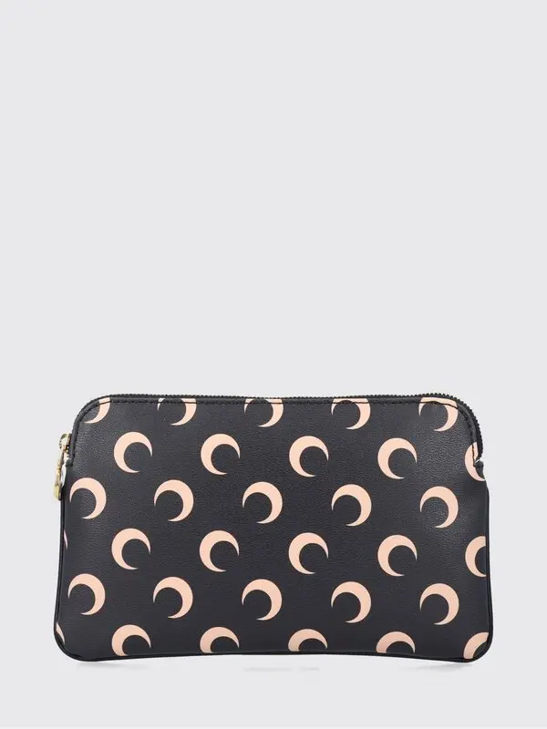MARINE SERRE Crescent Moon Leather Clutch
