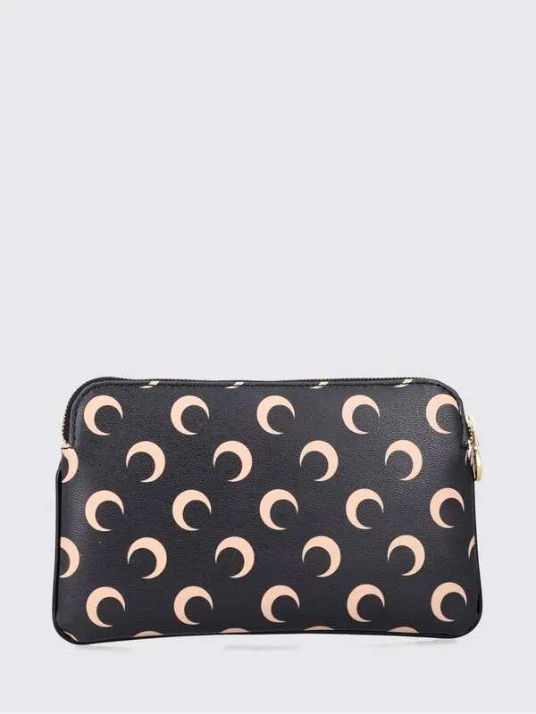 MARINE SERRE Crescent Moon Leather Clutch