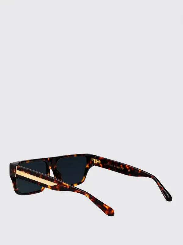 Linda Farrow Rectangular Frame Sunglasses With Gold Tone Detail