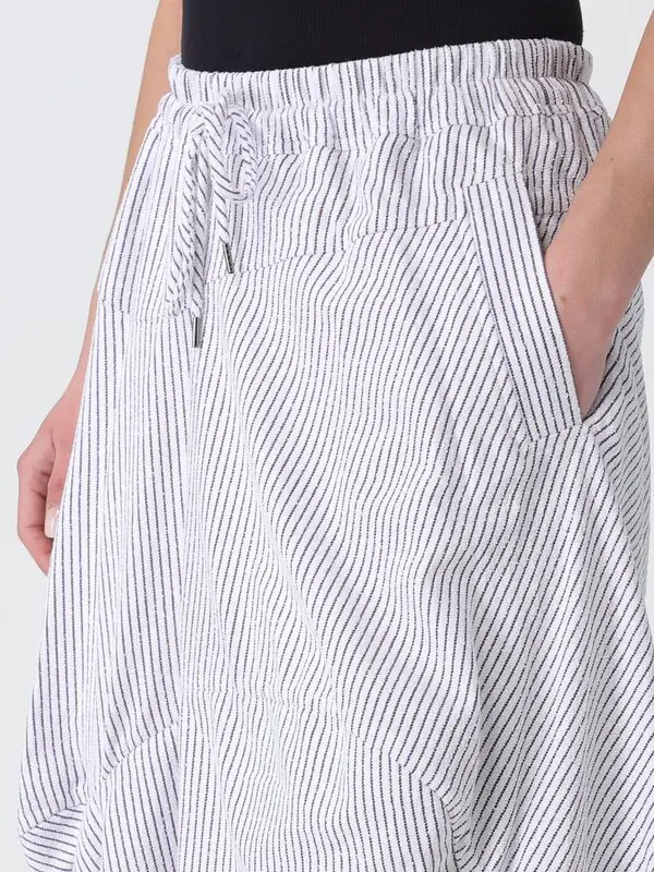 VIVIENNE WESTWOOD Striped Cotton Asymmetric Skirt