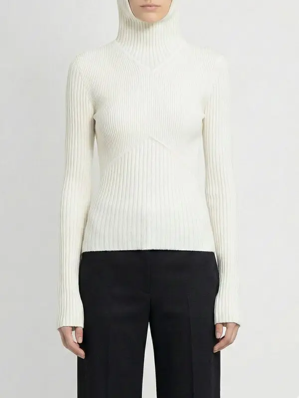ANDREĀDAMO Cotton Balaclava Top - Ivory