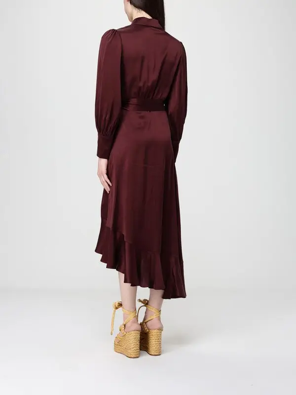 Zimmermann Silk Wrap Dress - Brown