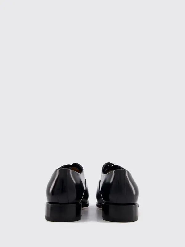 Santoni Brushed Leather Oxford Shoes - Black