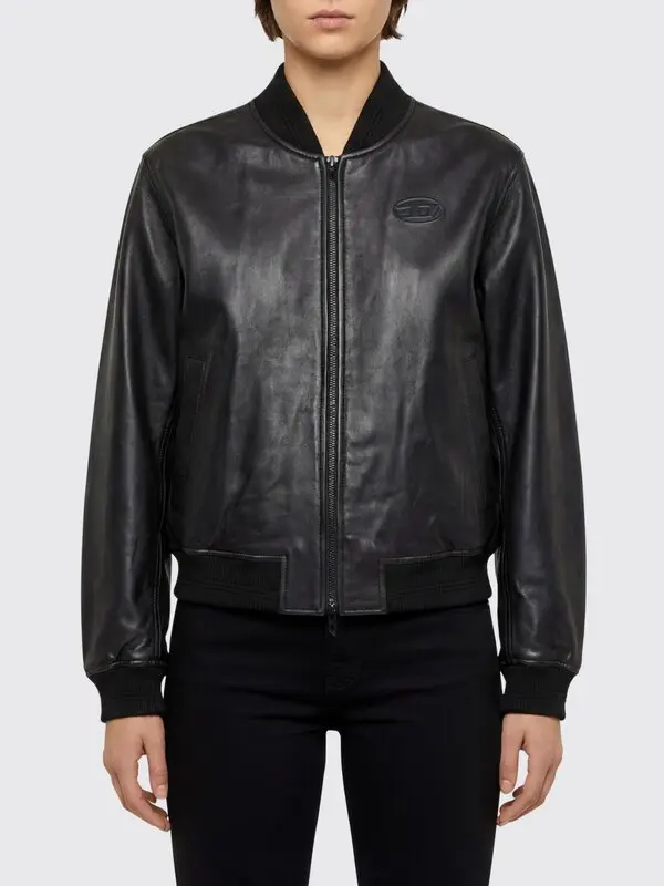 DIESEL® Leather Bomber Jacket