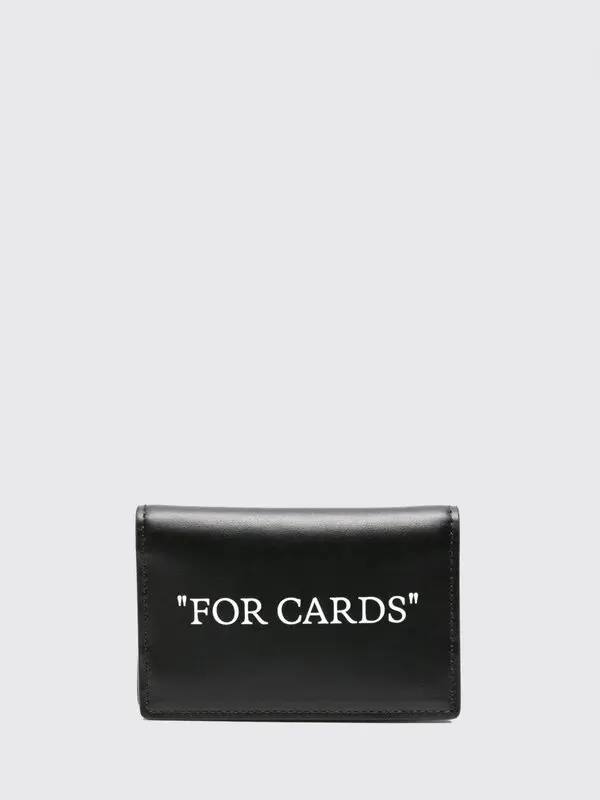 Off-White Quote Leather Credit Card Holder