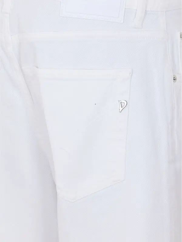 DONDUP 5-pocket Cotton Denim Jeans - White